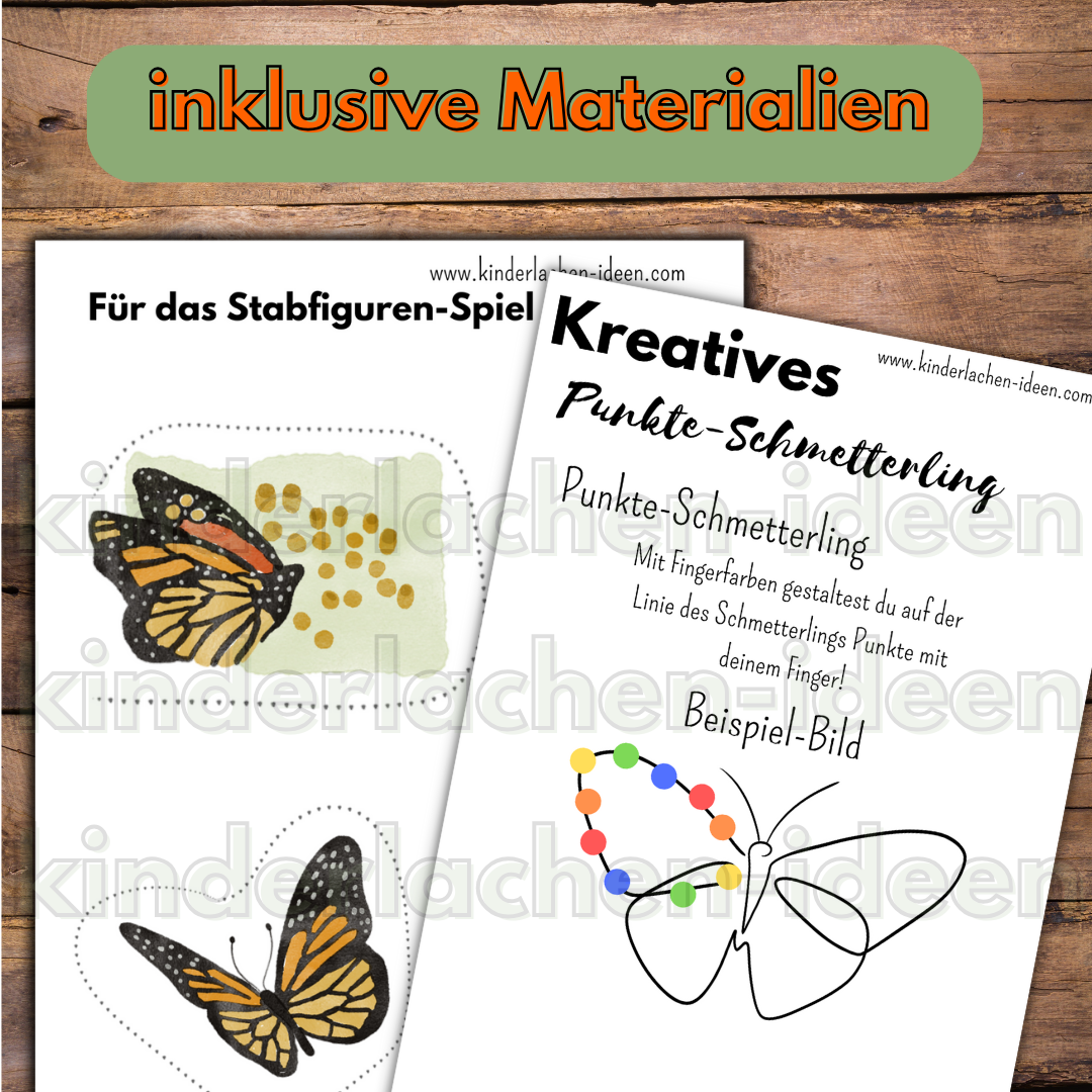 Material-Paket | Von der Raupe zum Schmetterling - kinderlachen-ideen