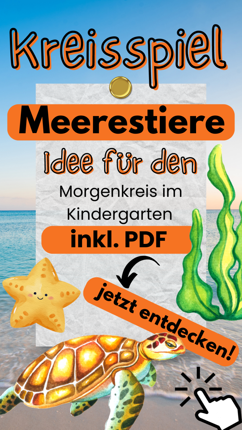 Kindergarten: Kreisspiel Meerestiere - kinderlachen-ideen