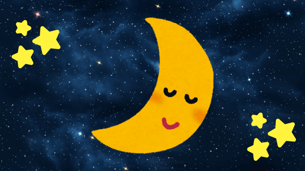 Tisch-Geschichte "Mond und Sterne" - kinderlachen-ideen